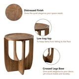 COZAYH Rustic Farmhouse End Table, French Country Accent Side Table for ...