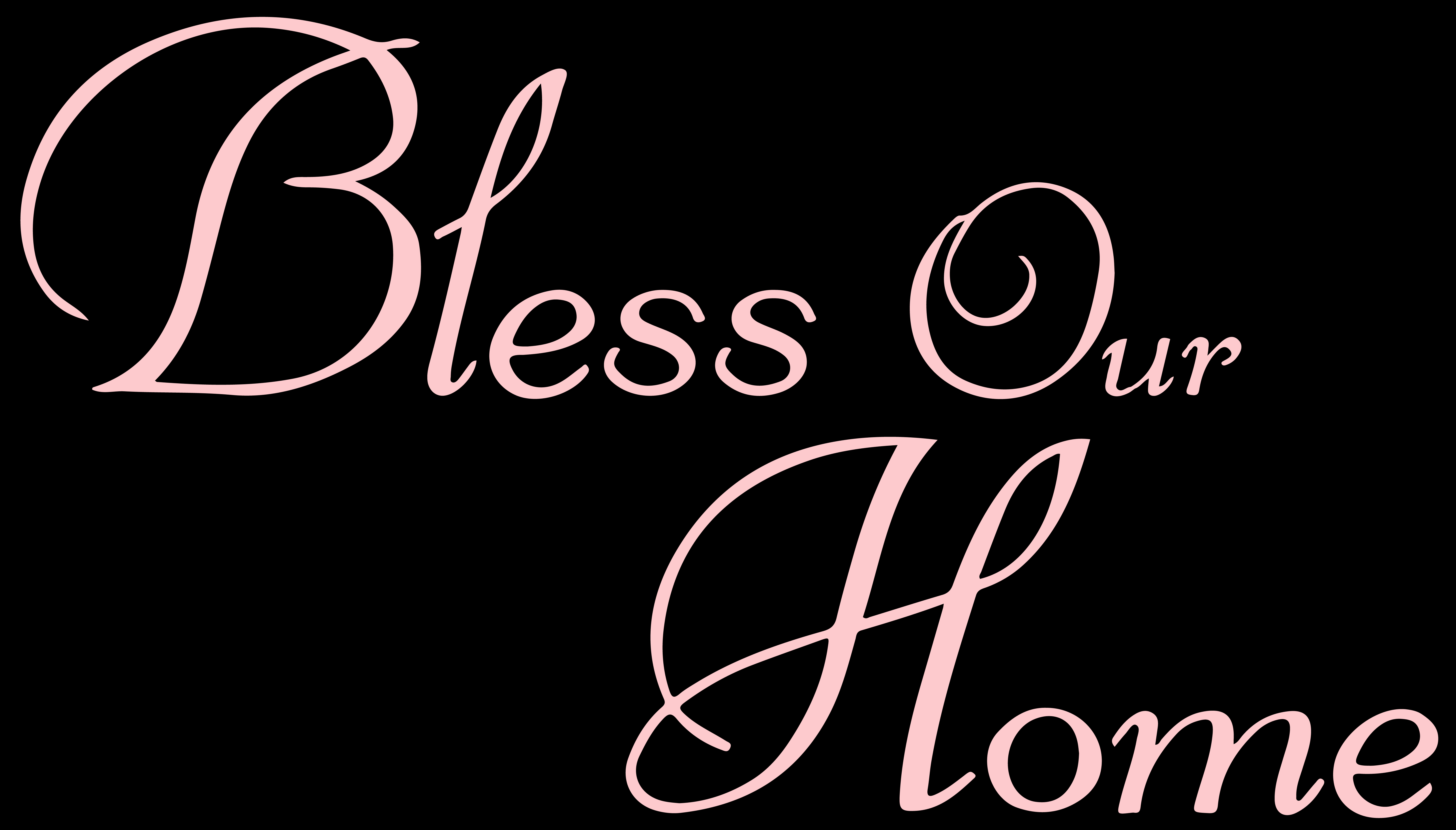 Bless our home Vinyl Decal Sticker Quote - Small - Blush - Walmart.com
