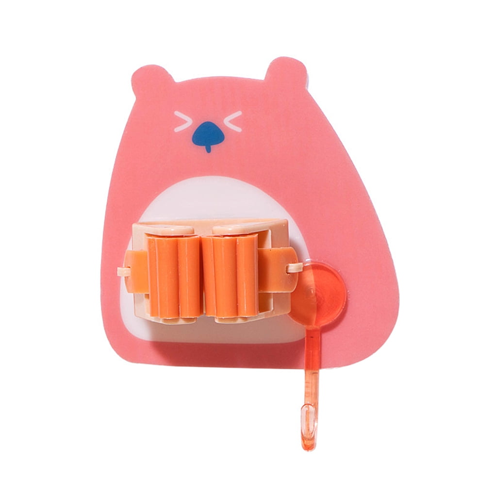 Mop Hanger Wall Mounted Mop Holder Organizer Plastic Kitchen Bathroom ...