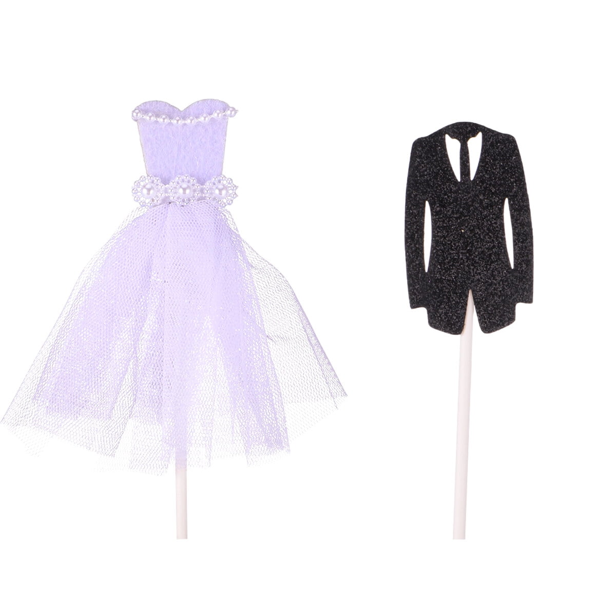 Homemaxs 5 Set/10pcs Decorative Cake Toppers Wedding Theme Cake Toppers ...