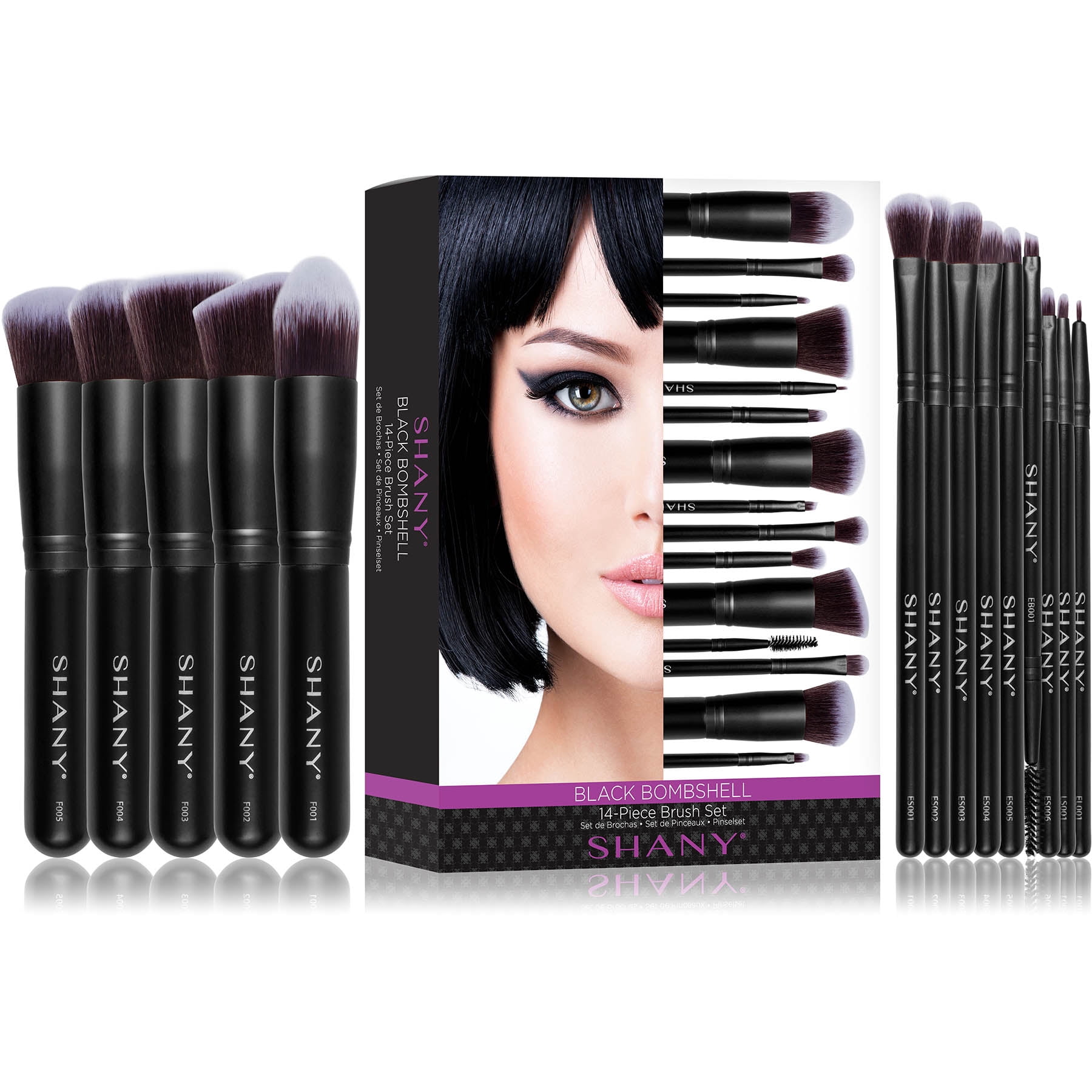 Buy SHANY Black Bombshell 14-Piece Brush Set – Elite Cosmetics Brush ...