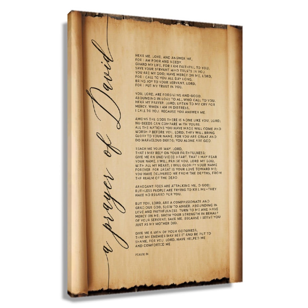 Psalm 86 Wall Art Bible Verse Poster Decor For Bedroom Canvas Painting ...