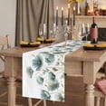 Blue Spring Floral Burlap Cotton Table Runner 16x72 Inches Long, Summer ...