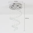 5-Light Modern Spiral Crystal Chandelier, Flush Mount Ceiling Lights ...