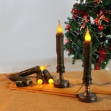 Taper Primitive Candles 6Pcs Real Wax Hand Dipped Battery Operated ...