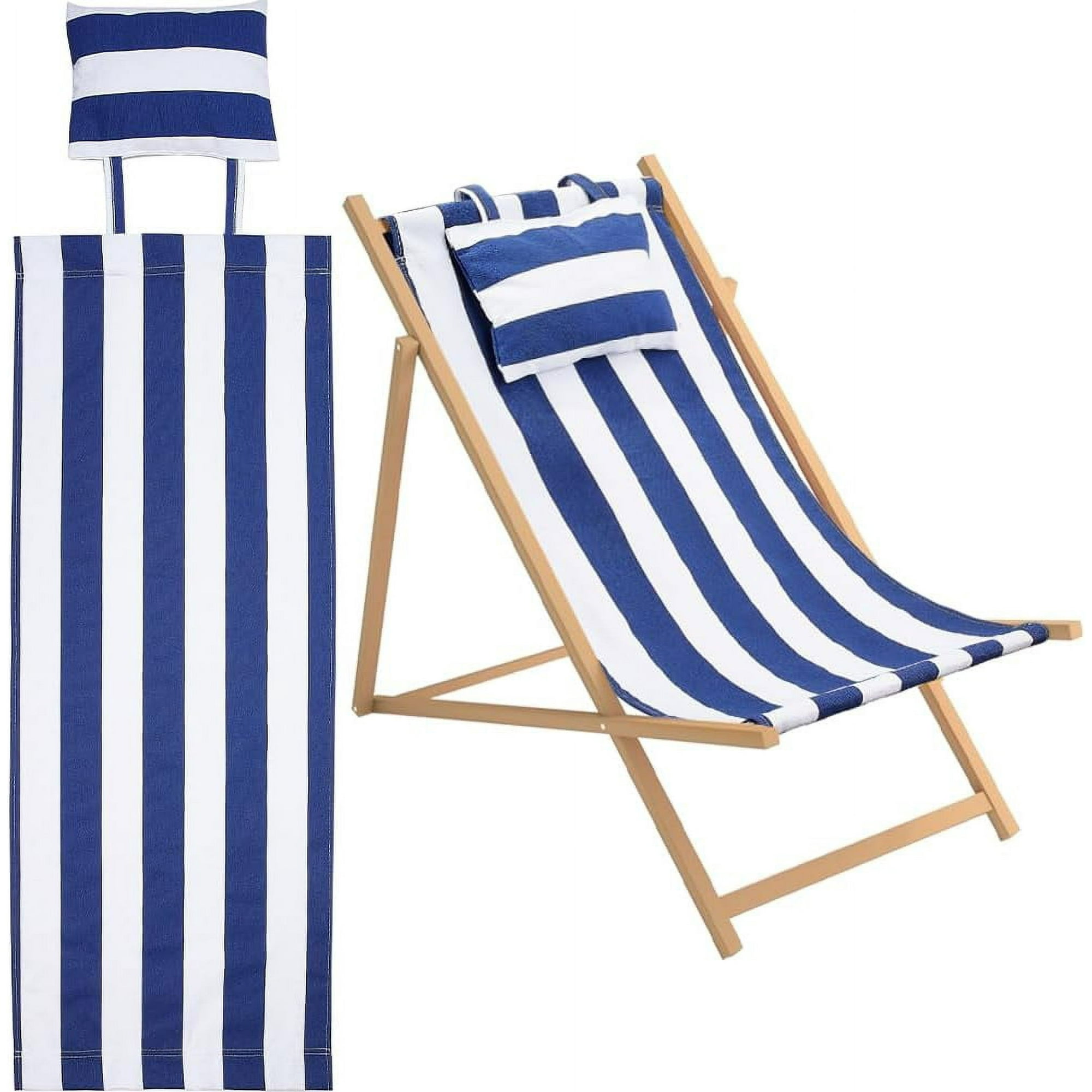 Click here for Nobrand Beach Sling Chair Canvas Cloth With Pillow... prices