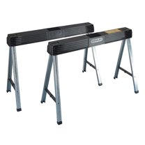 Stanley Hand Tools Folding Metal Leg Sawhorses (twin Pack) - Walmart.com