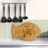 Designs ByLITA Seas The Day 14 x 8.5" Fish Shape Cutting Board ...