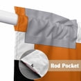Abstract Art Swag Curtain Valance for Small Windows, Orange Black Gray ...