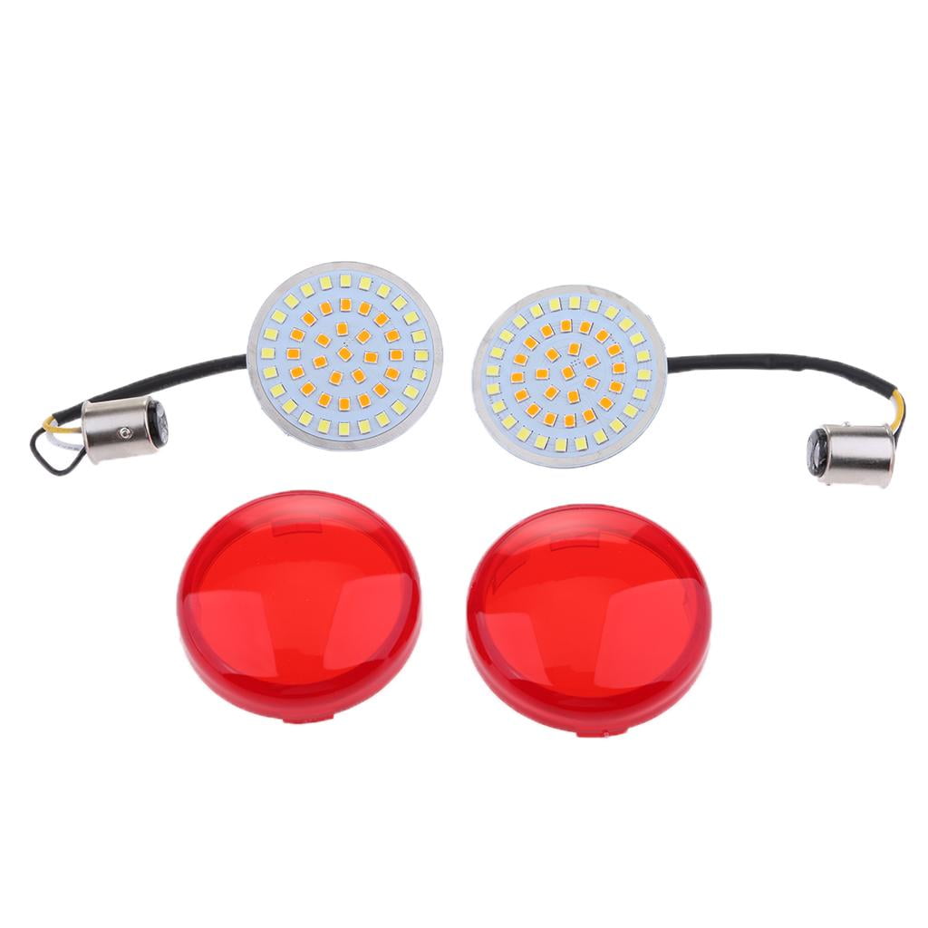 Motorcycle Amber Led Turn Signals Front Lights Indicators for Red ...