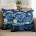 Blue Starry Night Throw Pillow Covers 16 x 16 Inch Pillow Covers Set of ...