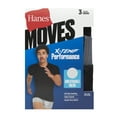 Hanes Moves Men's Breathable Mesh Crewneck T-Shirt, Black/Grey, 3-Pack ...