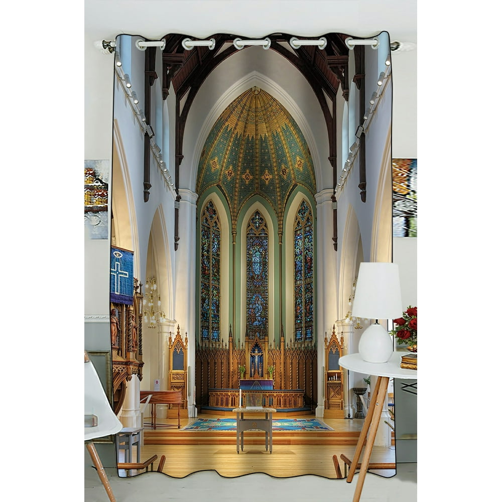 ECZJNT Choir altar Haga Church stained glass windows vault Blackout ...