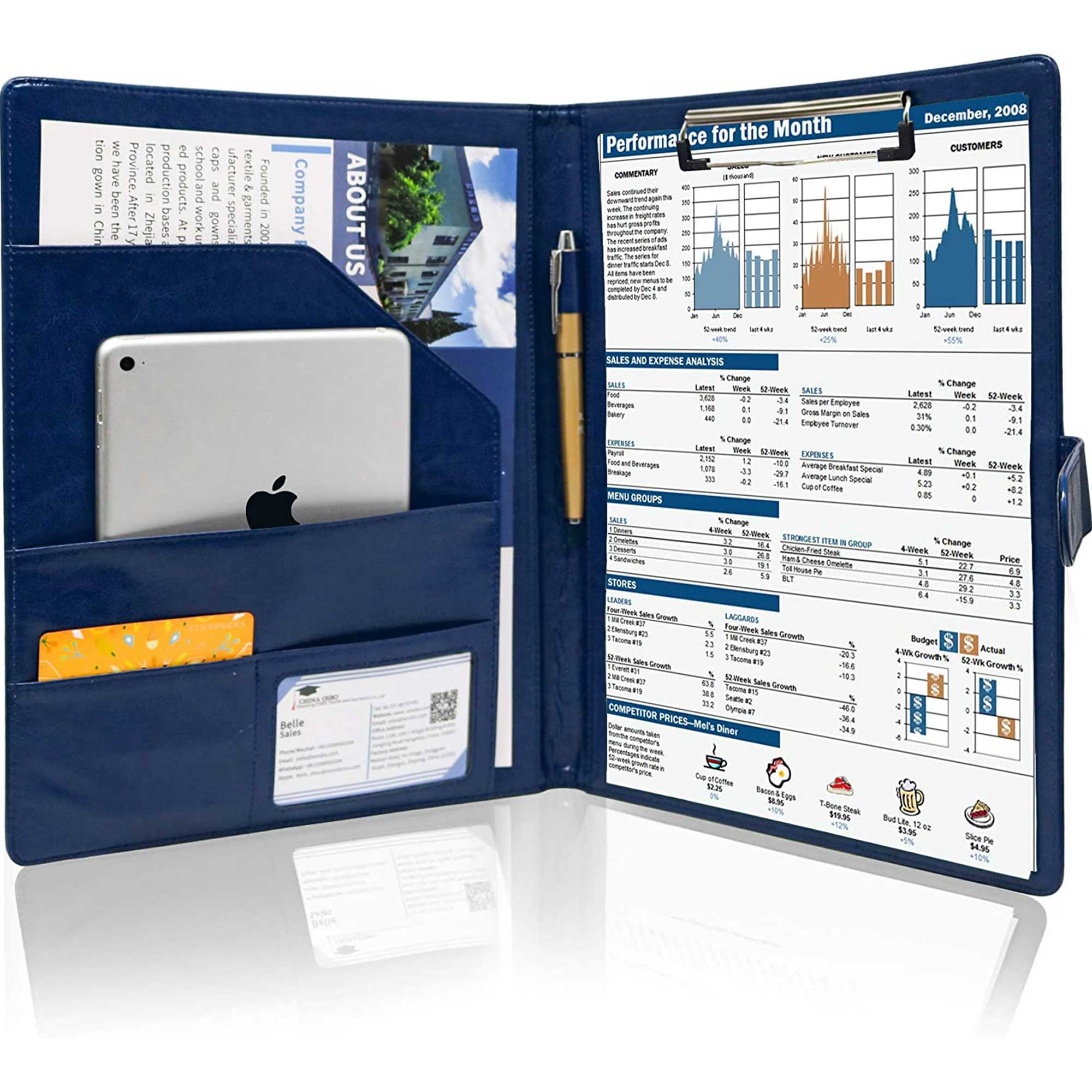 GraduationMall Business Magnetic Closure Padfolio Portfolio File Folder ...