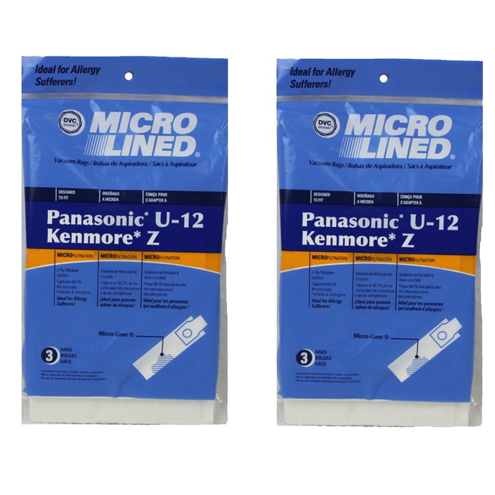 Replacement Part For Panasonic Style U12 DVC Microlined Paper Bags For ...