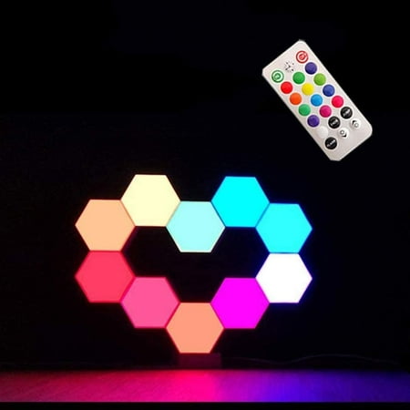 SAYDY RGB DIY Hexagon Lights Gaming Setup Lights Led Wall Light Panels ...