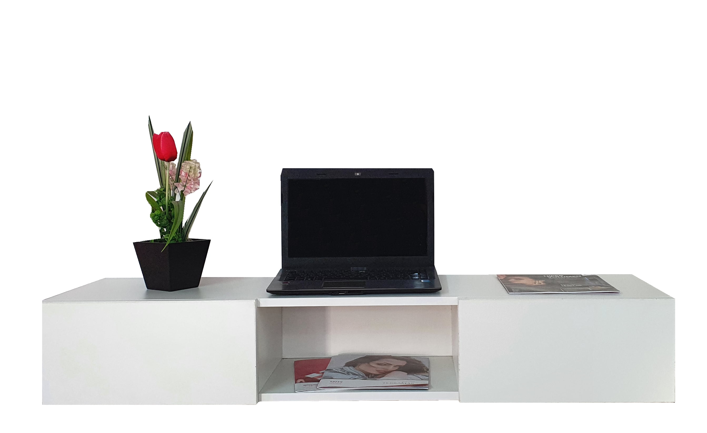 Repisa Escritorio Flotante con Puertas para TV Minimalista DECOMOBIL ...