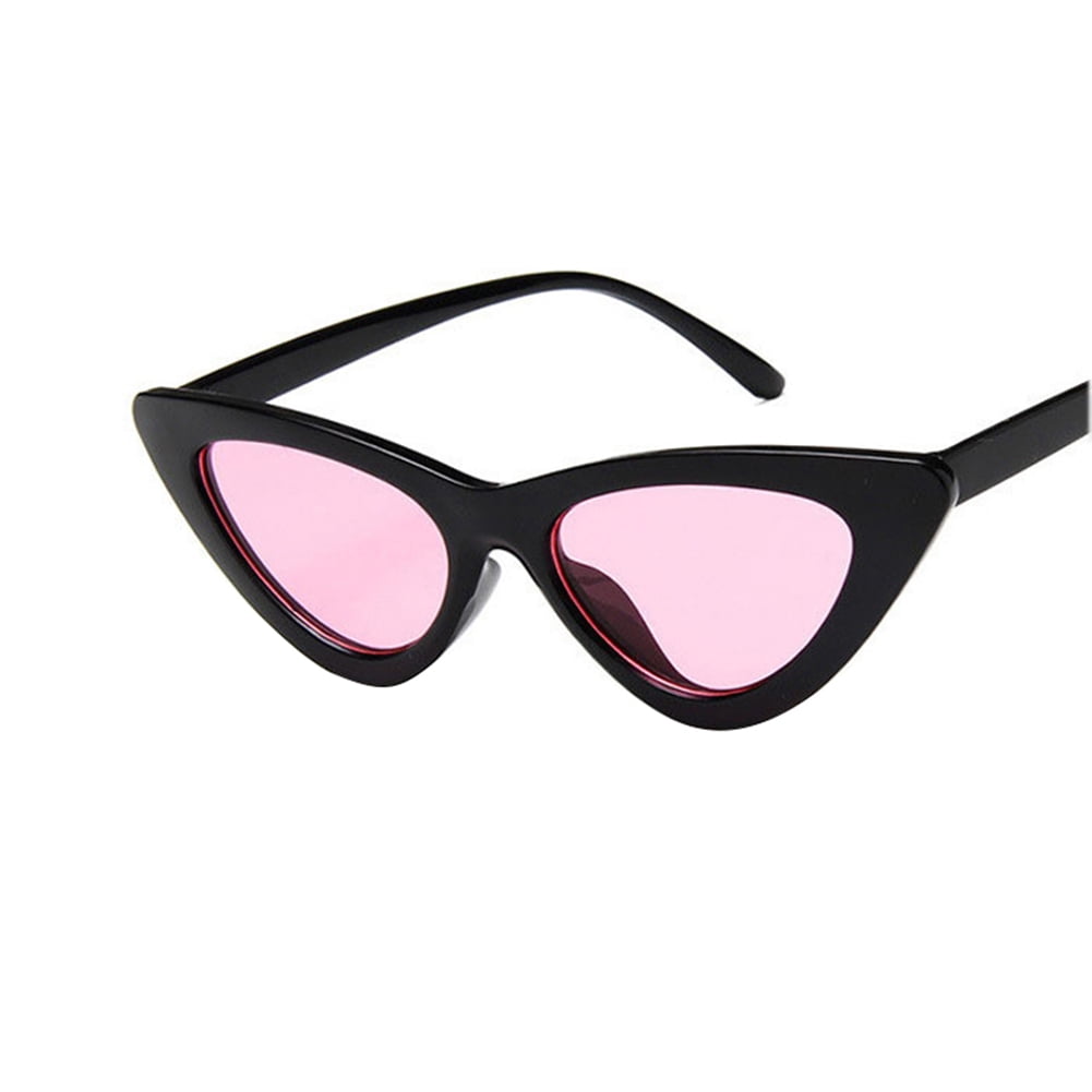 Retro Triangle Cat Eye Sunglasses Uv400 Clean Vision Glasses Eyewear