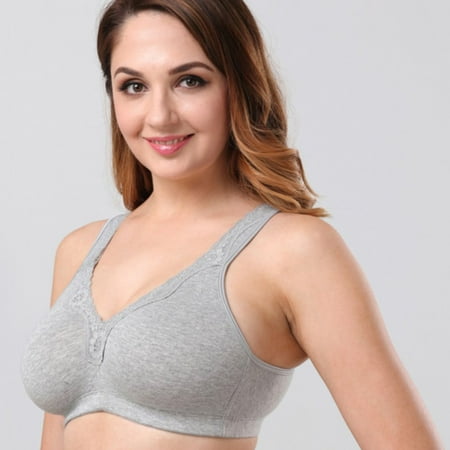 Ladies Breathable Comfort Intimate Underwear Full Cup No Steel Ring Grey 100F | Walmart Canada
