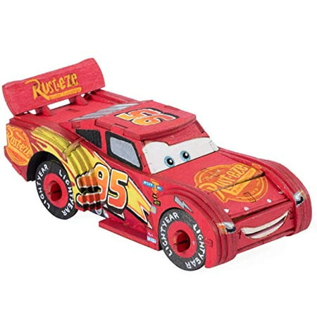 Disney Pixar Cars Lightning McQueen 3D Wood Puzzle & Model Figure Kit ...