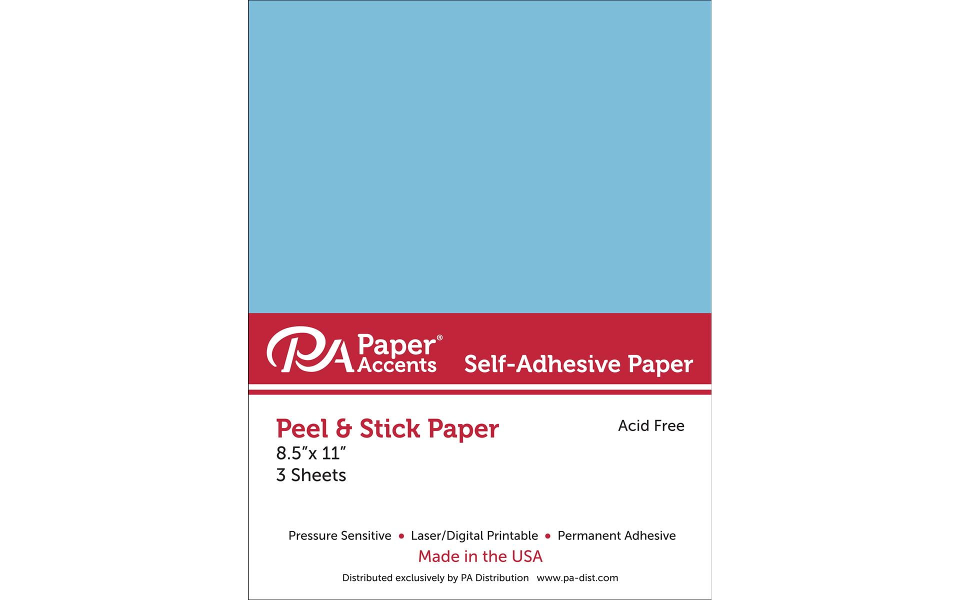 Self Adhesive Paper 8.5x11 3pc Blue - Walmart.com