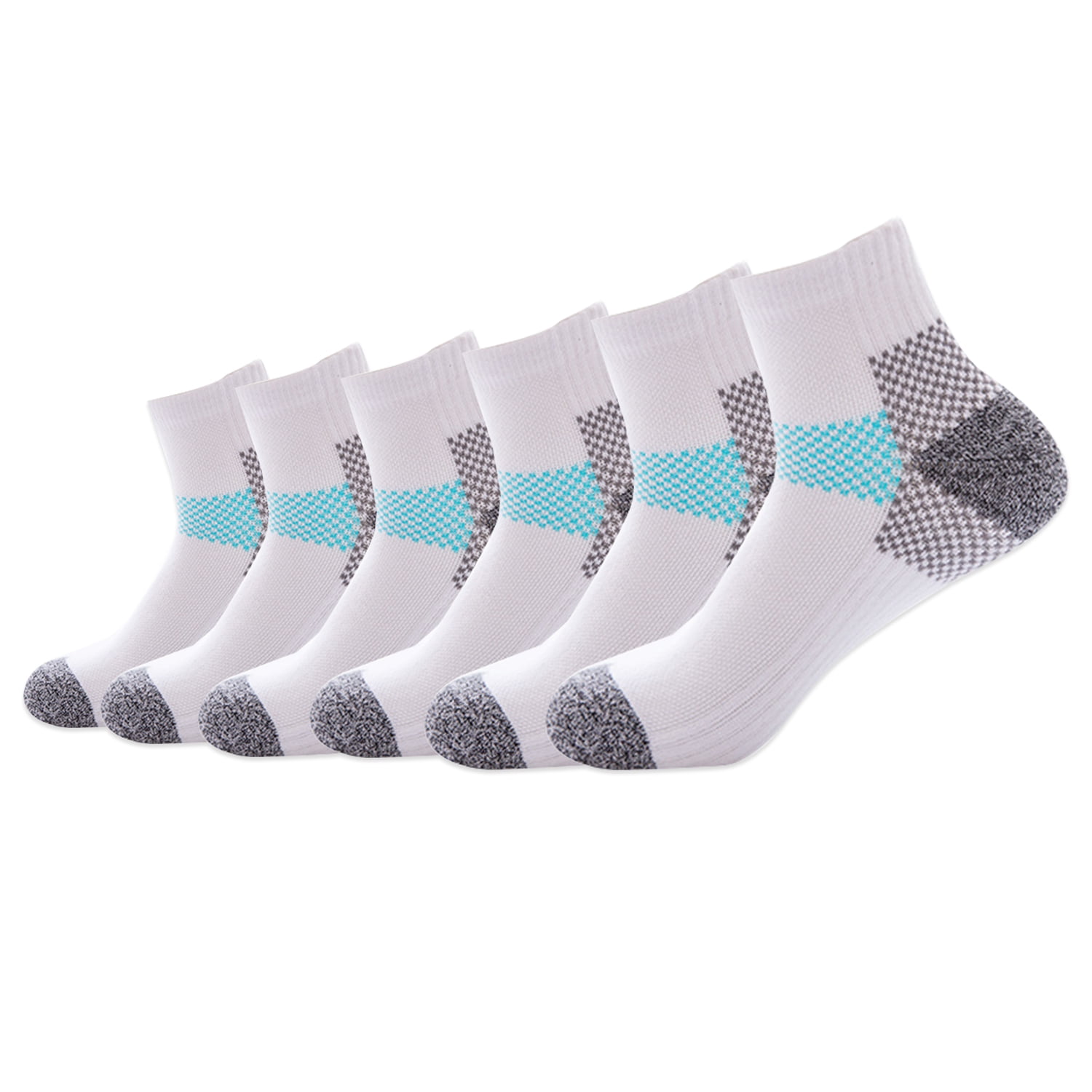Hehanda 6 Pairs of Terry Bottom Thickened Sports Socks Men's Warm ...