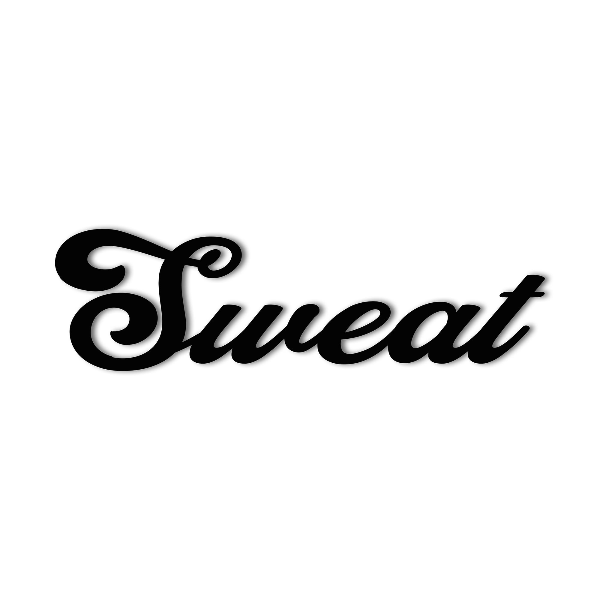 Sweat - Metal Home Gym Sign Metal Word Art for Athlete Home Gym ...