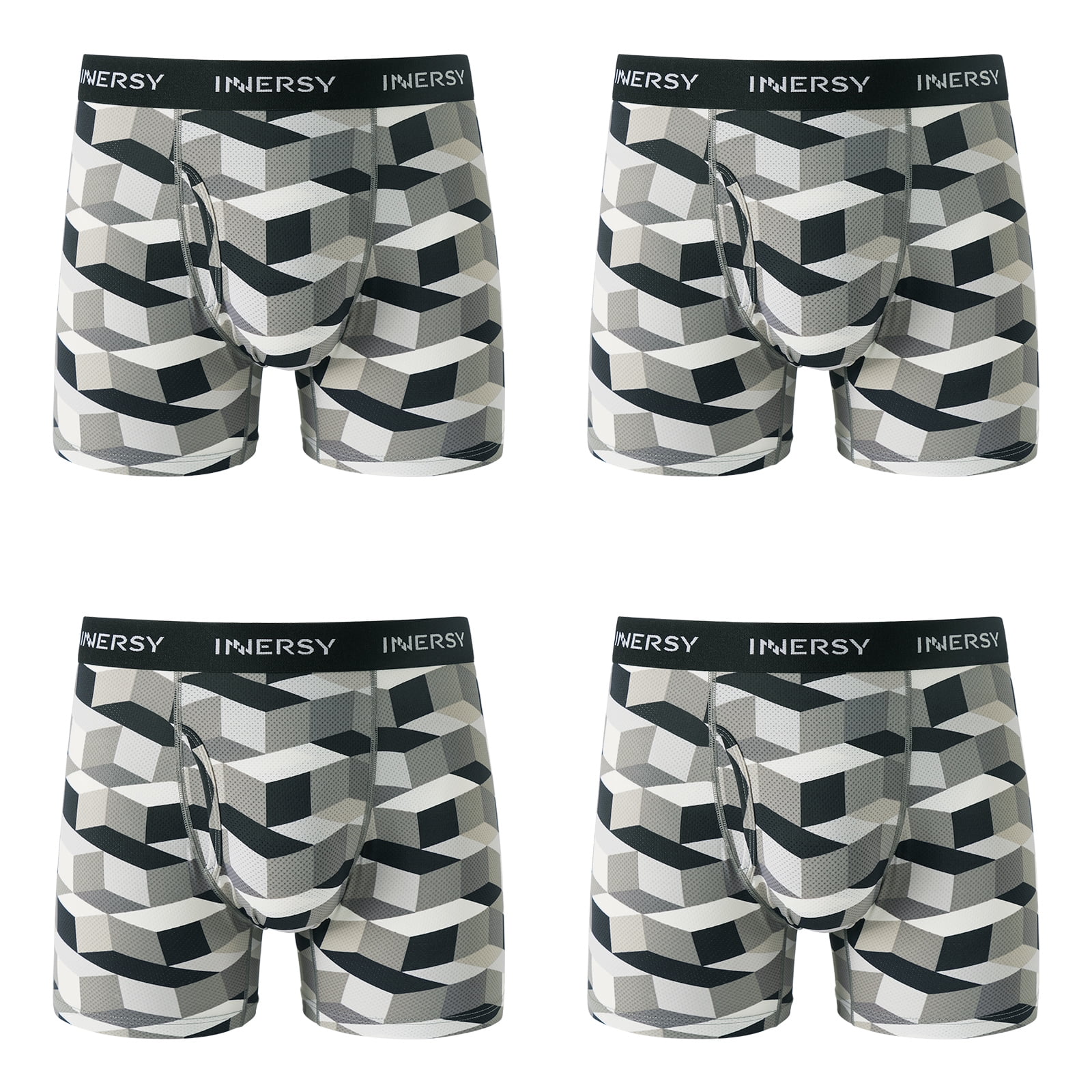 INNERSY Men's Underwear Soft Mesh Lightweight Breathable Boxer Briefs ...