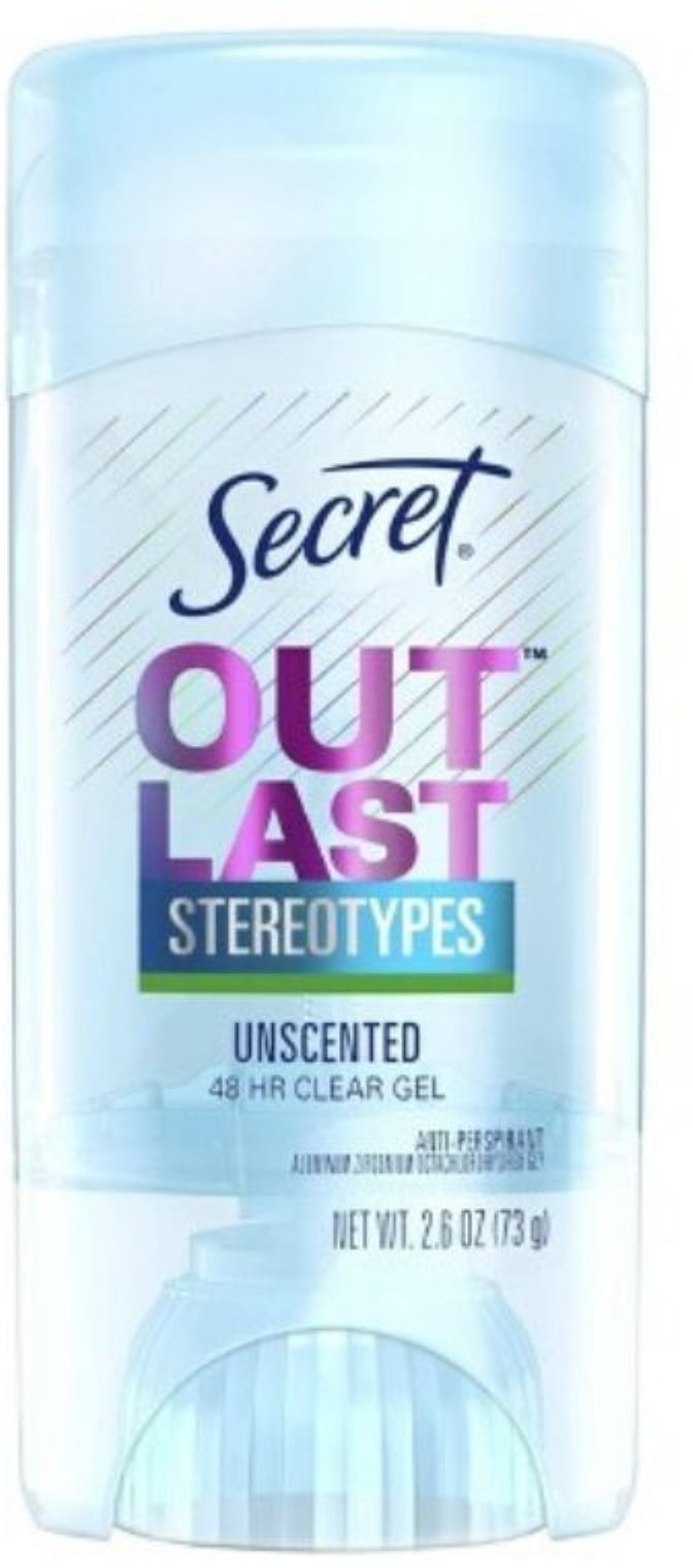 Secret Outlast Antiperspirant & Deodorant Clear Gel, Unscented 2.6 oz ...