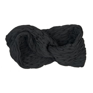 Scunci Wide Turban with Printed Reflective U - Black - Walmart.com
