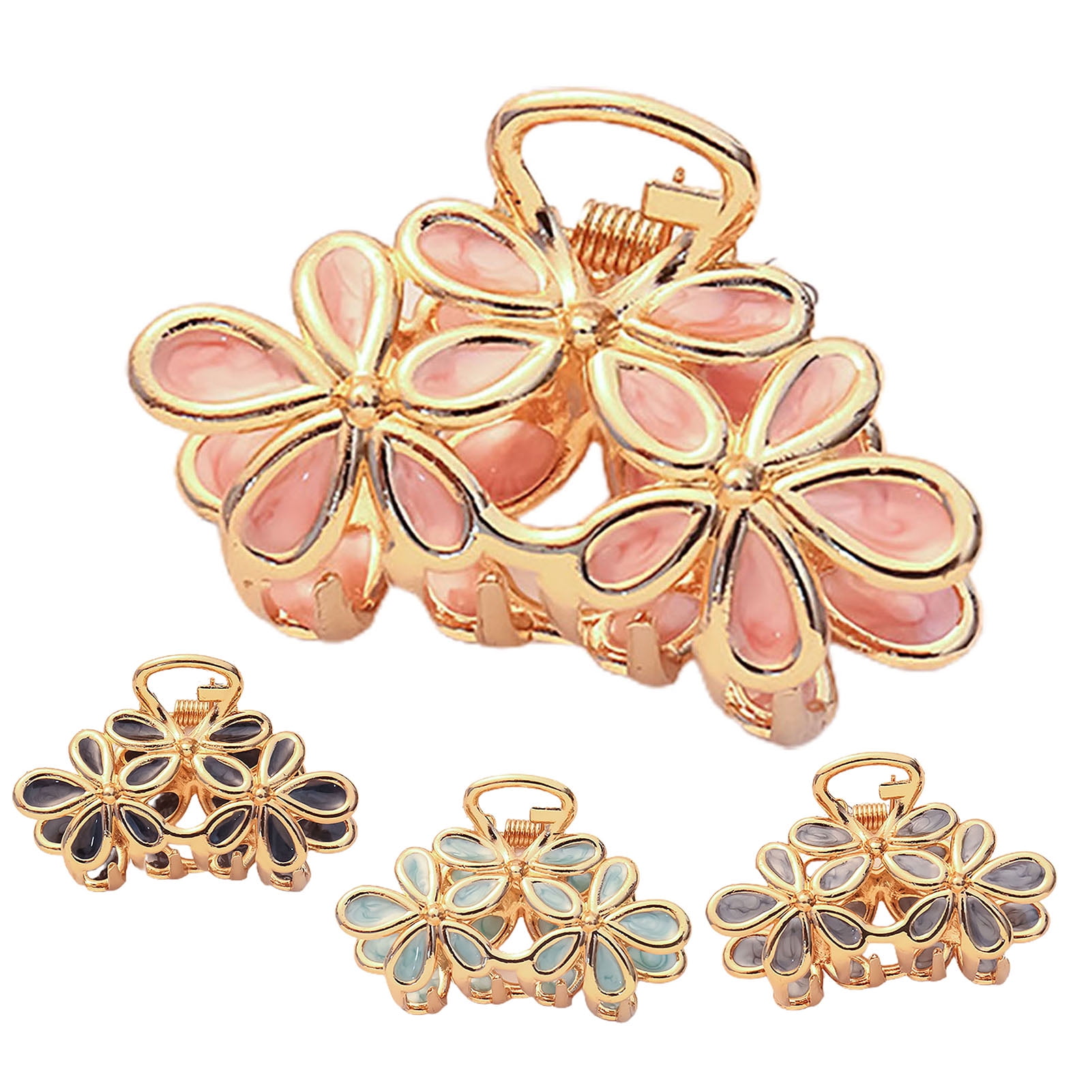 Meidiya Women Girls Sweet Flower Fancy Hair Claw Jaw Clips Pins Vintage ...