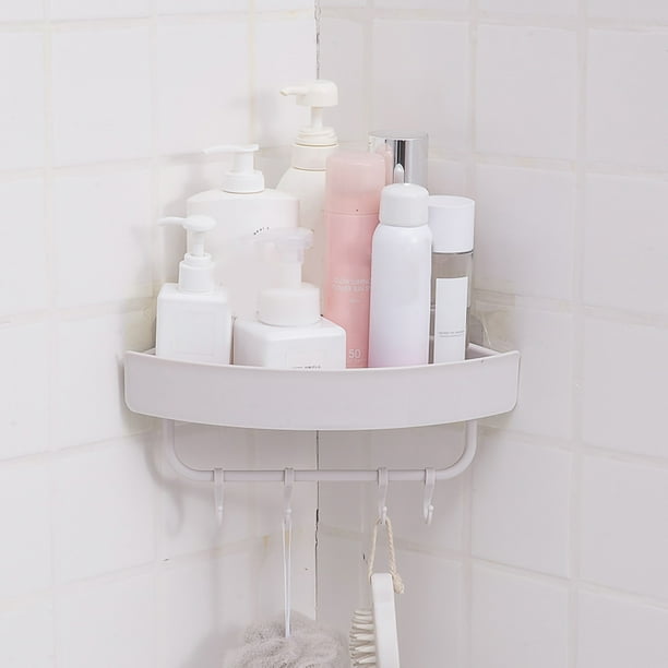 Bathroom Shower Corner Shelf Large Capacity Space Saving Wall Mounted ...
