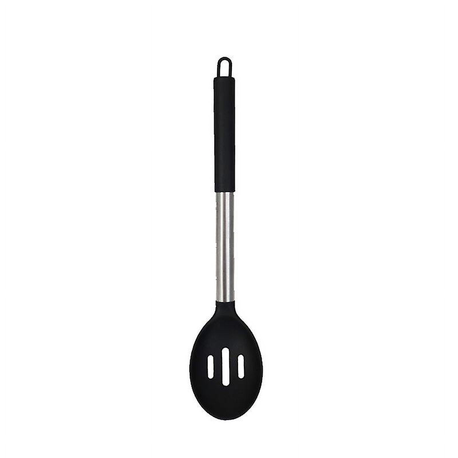 Cuchara de cocina y cuchara ranurada, utensilios de cocina con agarre ...