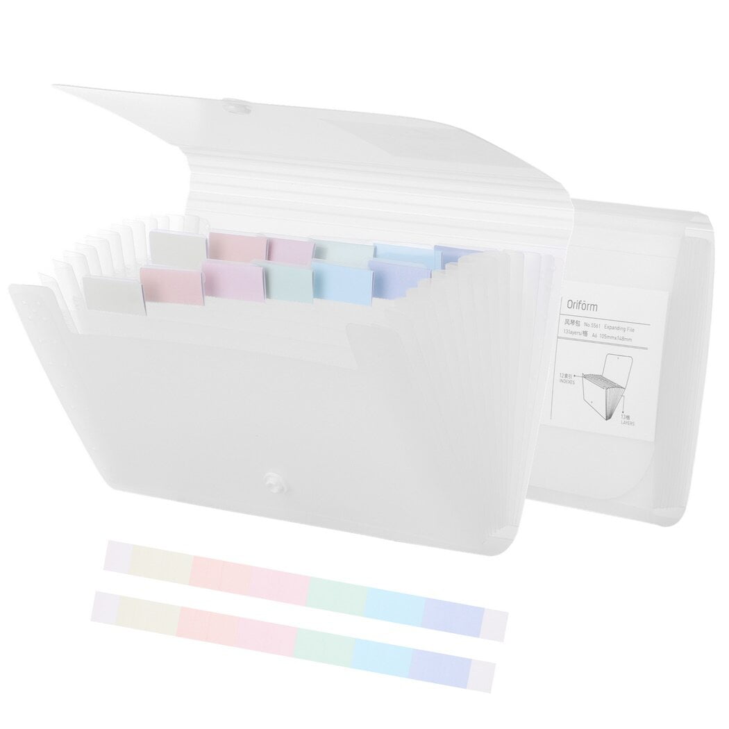 13 Pockets Expanding File Holders, 2PCS A6 PP Accordion Coupon ...