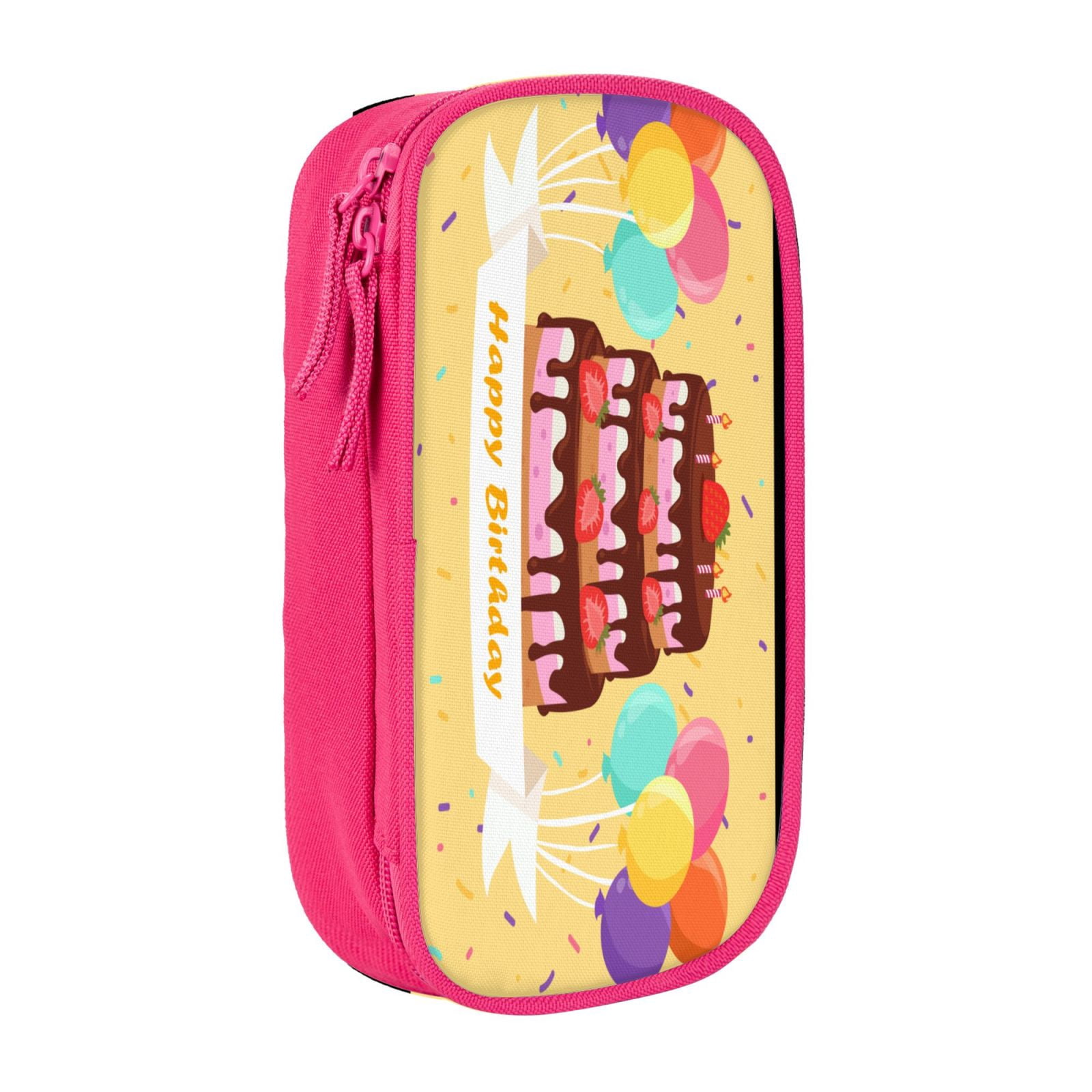 XMXY Happy Birthday Party Cake Large Capacity Pencil Case, Portable ...