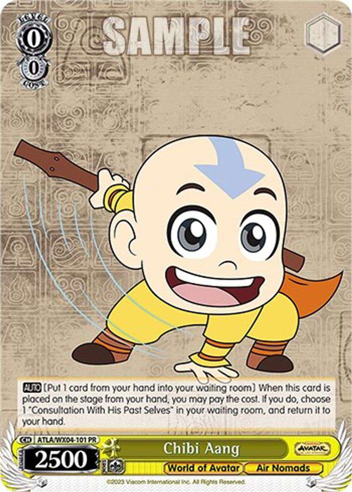 Weiss Schwarz Avatar: The Last Airbender Promo Chibi Aang ATLA/WX04-101 ...