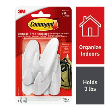 Command Hooks Value Pack, White, Small, 6 Hooks, 12 Strips/Pack ...