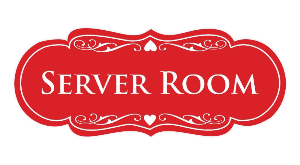 Signs ByLITA Designer Server Room Sign (Red) - Small - Walmart.com