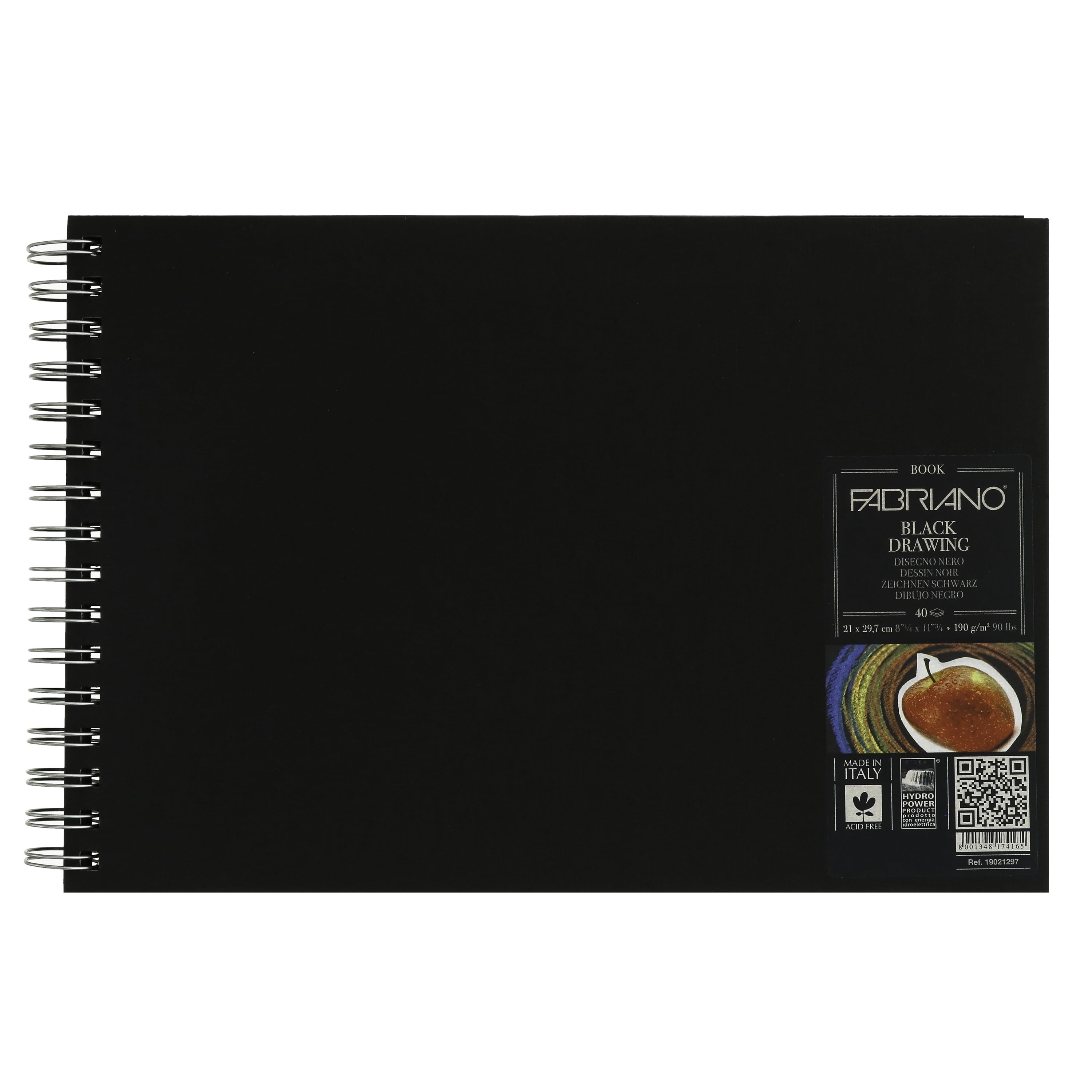 Fabriano Black Drawing Book 40 Sheets 190 Gsm Spiral Bound