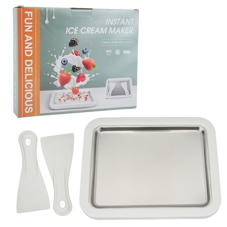 Cold Plate Rolled Ice Cream Maker Ice Maker Pan With Scraper Mini ...