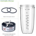 New Blender Cup and Blade Replacement Parts 32oz Cup and Extractor ...