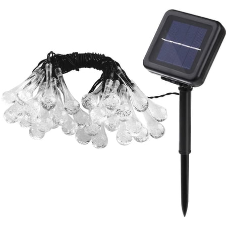 Traditional Solar Water Drop String Lights 30 LED Solar Lights Outdoor ...
