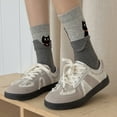 Babaley Women's Socks Cartoon Pattern Cotton Crew Socks Color Block ...