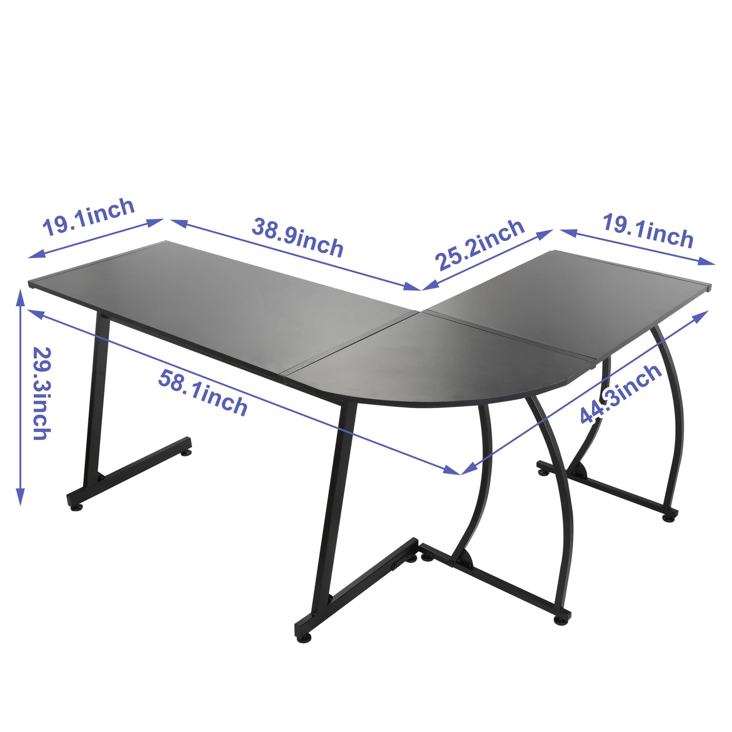 Buy ZENY Modern L-Shaped Laptop Corner Desk Computer Desk Table Writing ...