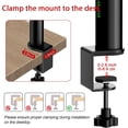 Studio Monitor Stands Tilt Clamp-on Desktop Speaker Stand 10.4"-15.4 ...