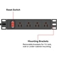 10" Rack PDU- 1U (4Outlets) 10-inch Mini Rack Power Distribution Unit ...
