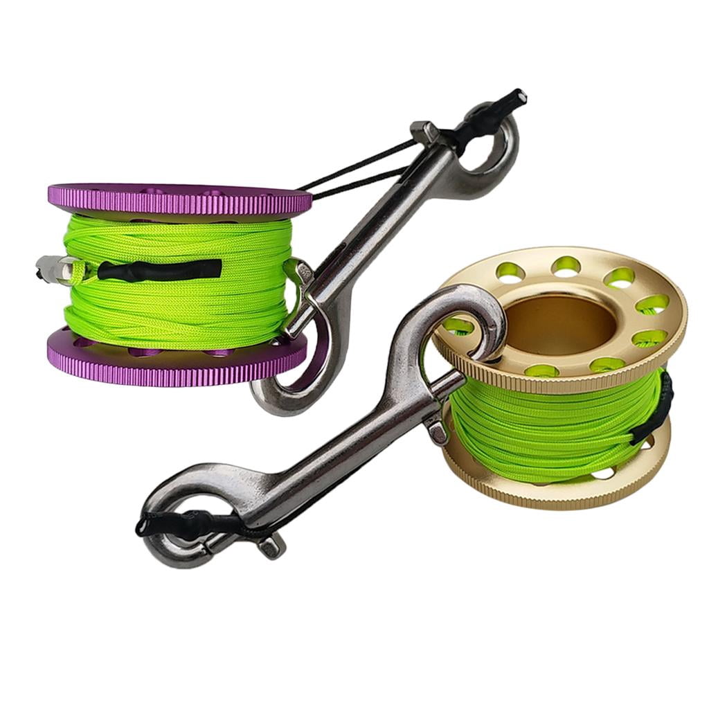 Paquete de Carrete de Buceo DYNWAVEMX 15 M con Clips de Doble Punta ...