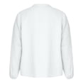 WAYUTE Women's Linen Long Sleeve Shirts Front Pocket Casual Solid Color ...