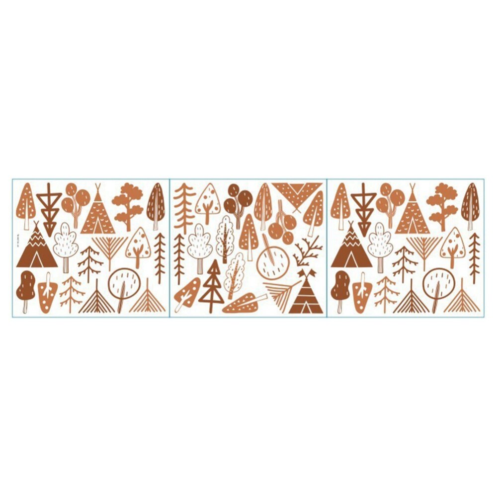 Rainbow Alpaca Forest Tree Wall Stickers Children's Room Decoration Pvc ...