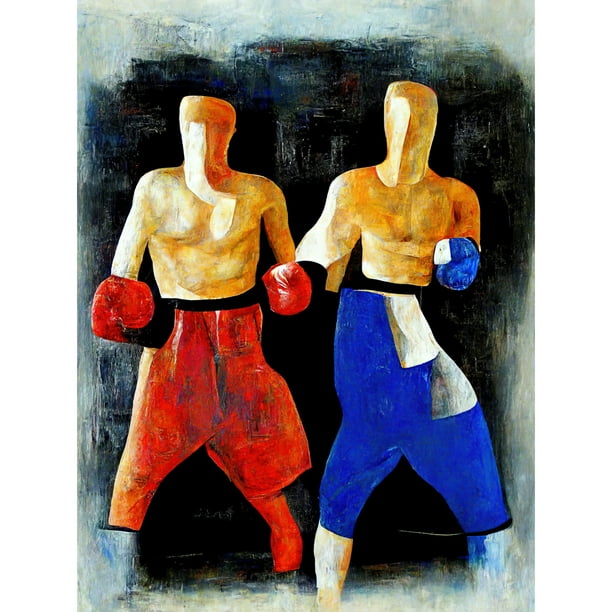 Abstract Modern Boxing Boxers Unframed Wall Art Print Poster Home Decor ...